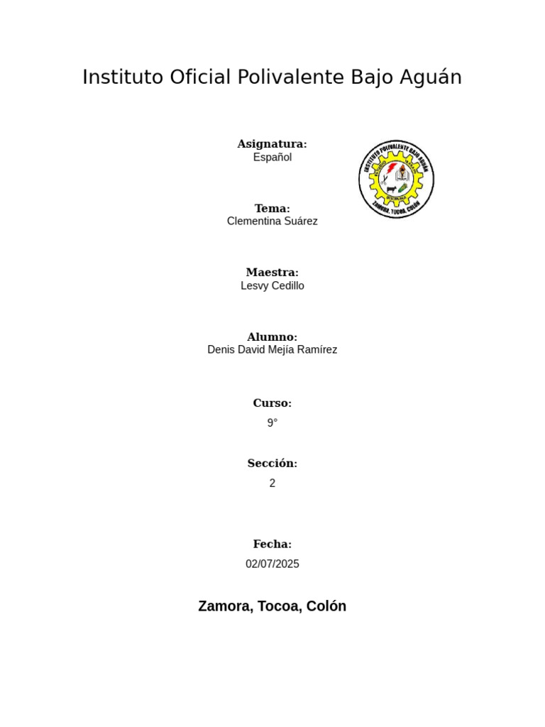 Clementina Suarez | PDF