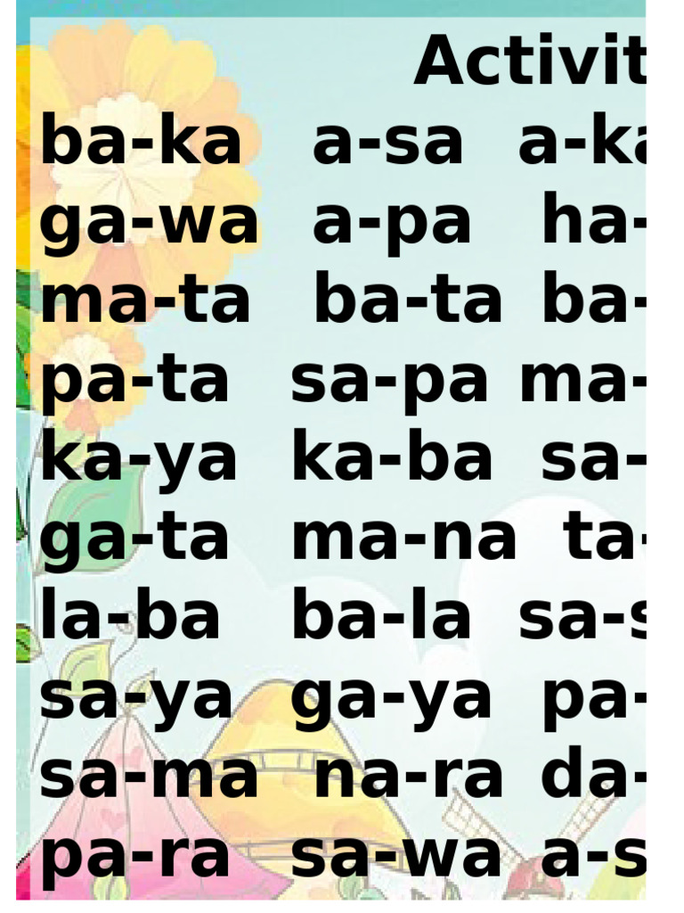 Remedial Reading in Filipino (Edited) | PDF