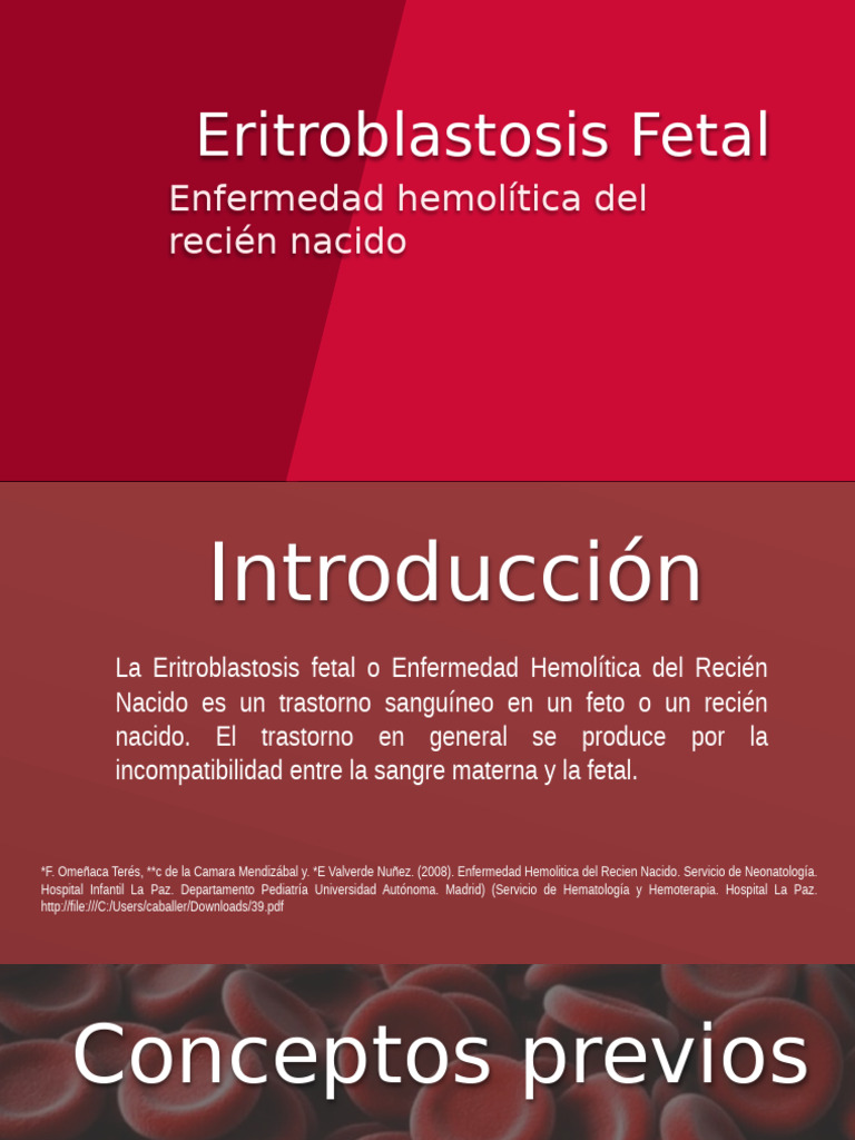 Eritroblastosis Fetal | PDF | Tipo de sangre | Patologia clinica