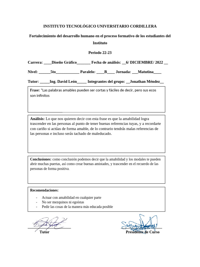 Frase - Semana5 - Mendez Jonathan | PDF