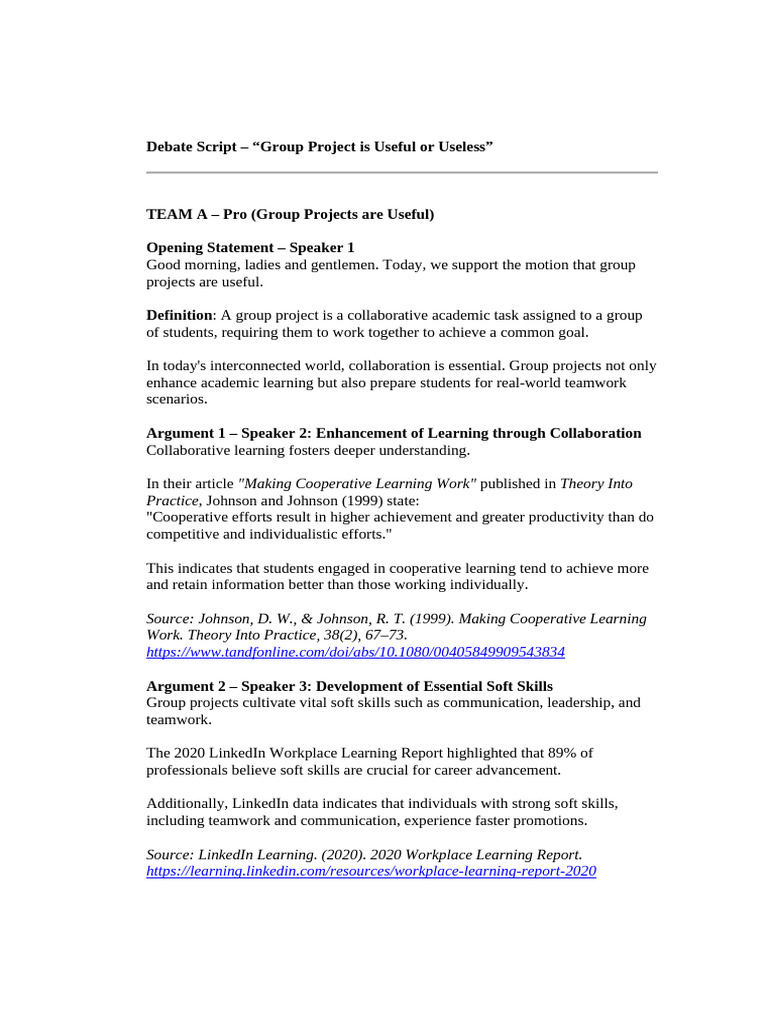 Debate Script Bahasa Inggris | PDF | Human Communication | Social Psychology