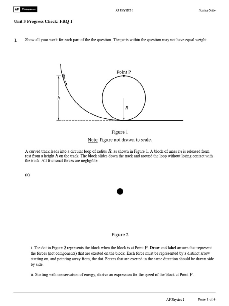 AP Physics 1: Loop Track Problem Analysis | PDF | Force | Potential Energy