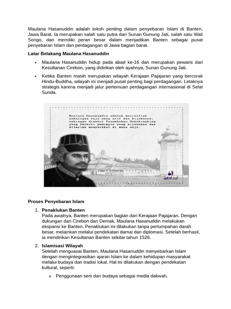 Peran Maulana Hasanuddin di Banten | PDF