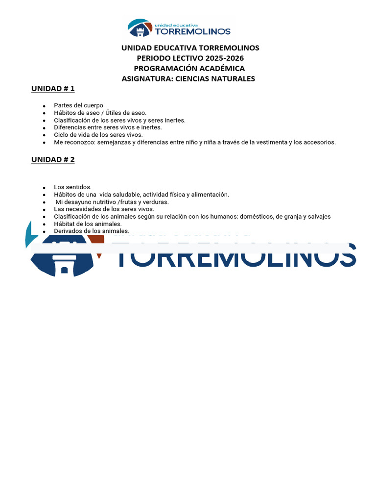Temarios 1er y 2do Parcial Ciencias Naturales | PDF