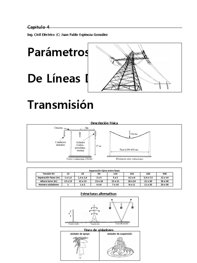Parámetros de Líneas de Transmisión | PDF | Corriente eléctrica ...
