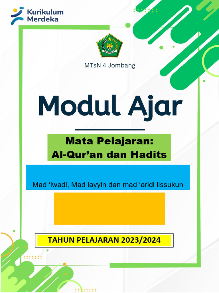 Hukum Bacaan Mad dalam Al-Qur'an | PDF