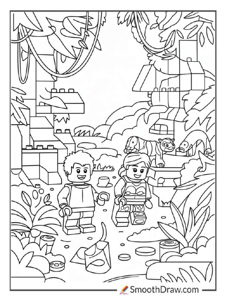 Lego Jungle Coloring Pages | PDF