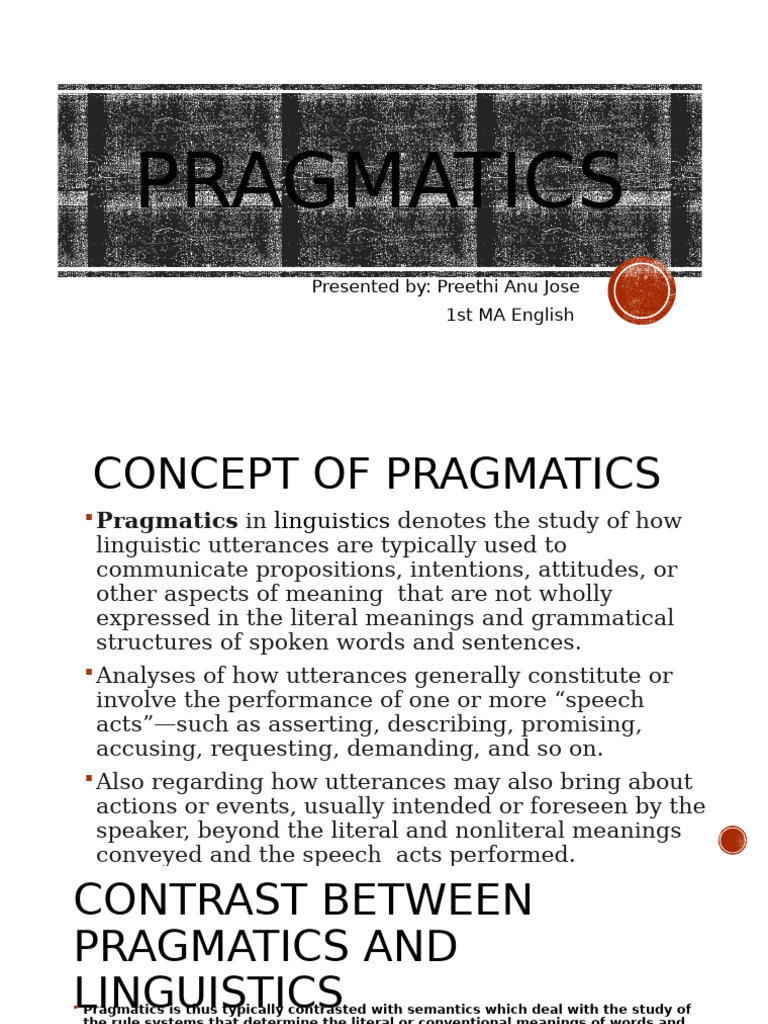 Understanding Pragmatics in Linguistics | PDF