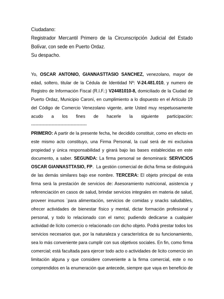 Firma Personal Carlos Marcano | PDF | Justicia | Crimen y violencia