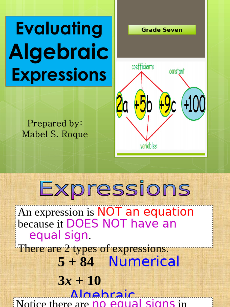 Evaluate Expressions 140813050803 Phpapp02 | PDF | Multiplication ...