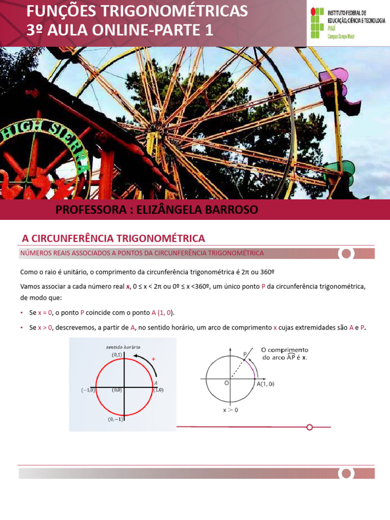 Funções Trigonométricas e Circunferência | PDF | Trigonometria | Ensino ...