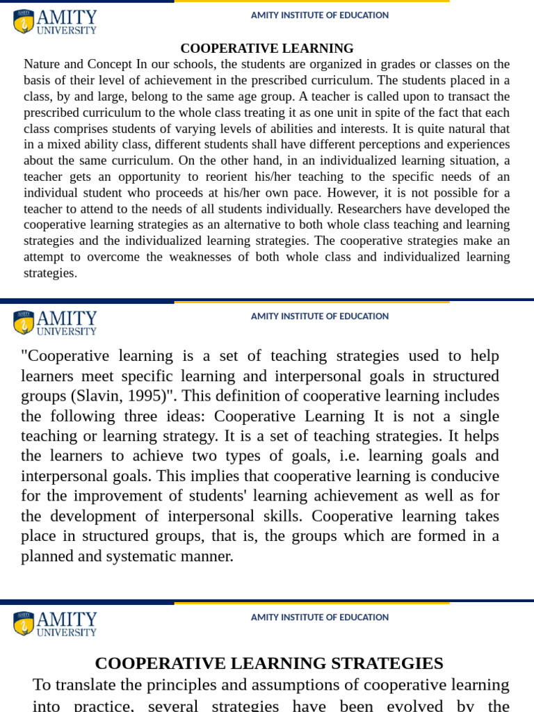 Cooperative Learning Strategies in B.Ed | PDF | Learning | Teachers