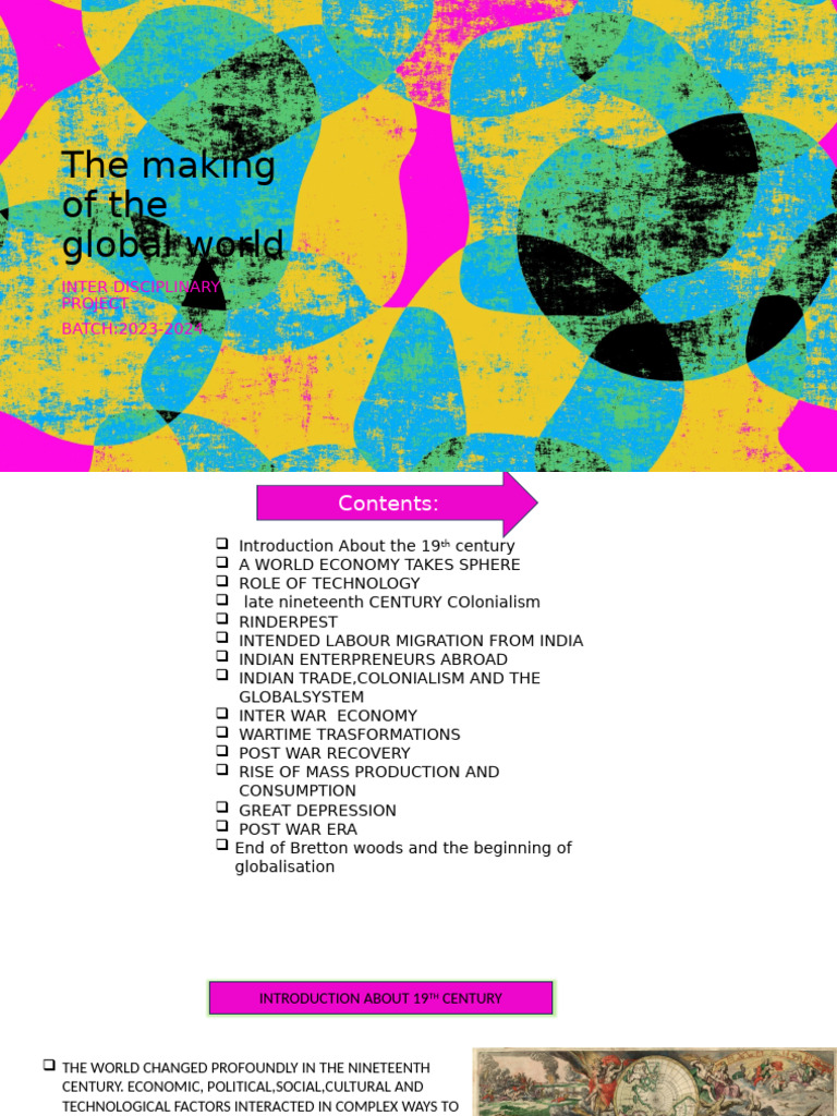 The Making of The Global World | PDF | Great Depression | Agriculture