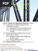 Batten Plate Design for Compression Members | PDF | Bending | Shear Stress