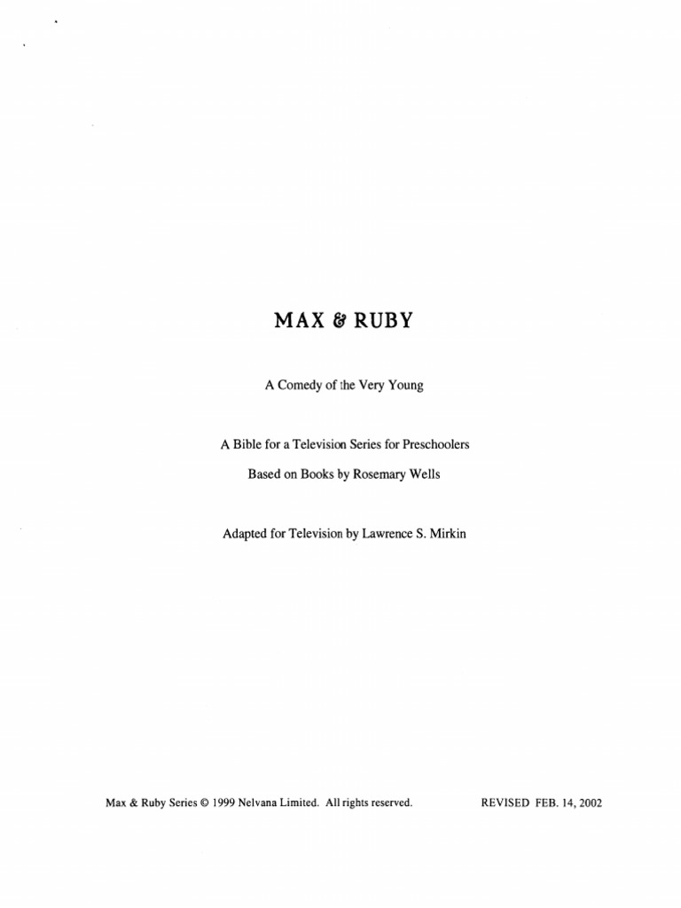 Max and Ruby Character Info | PDF
