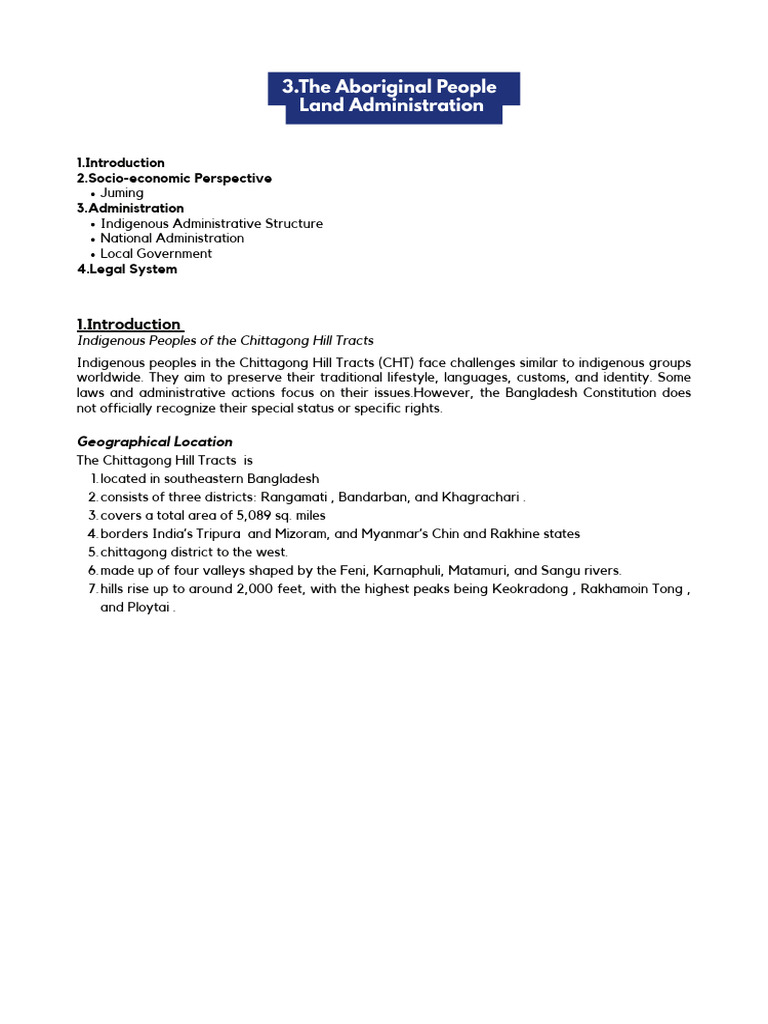 3.the Aboriginal People Land Administration | PDF