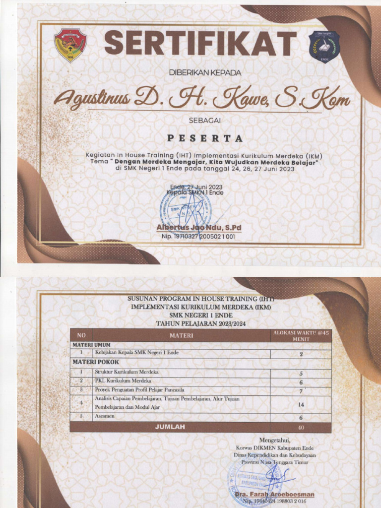 Sertifikat Iht | PDF