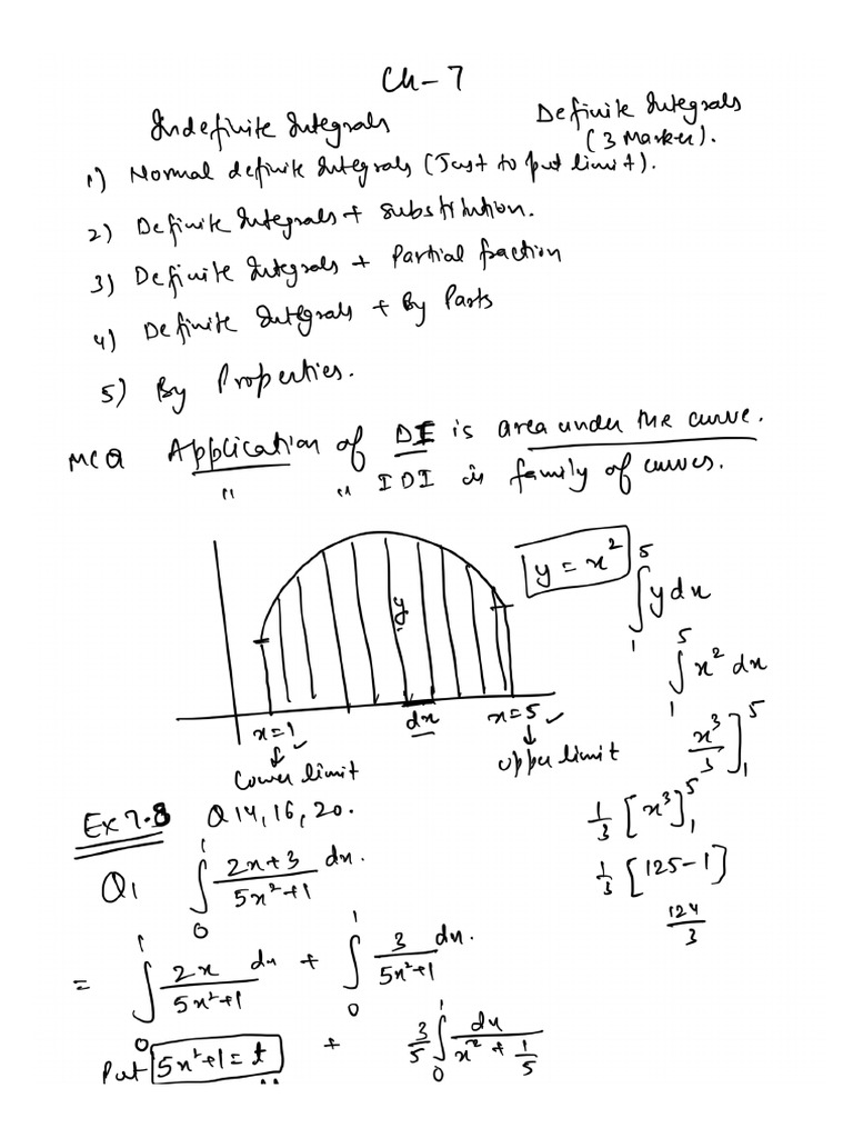 Indefinite Integrals Pdf