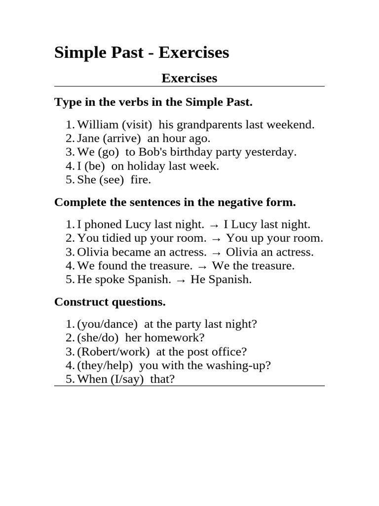 Simple Past | PDF