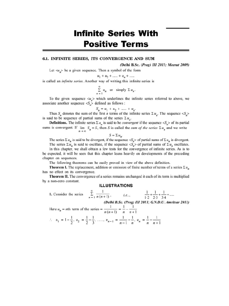 Infinite Series | PDF