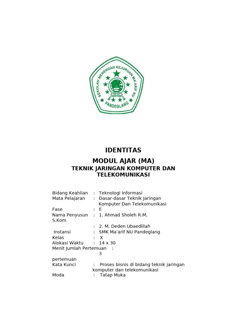 Modul Ajar Dasar-Dasar Teknik Jaringan Komputer Dan Telekomunikasi - Proses Bisnis Di Bidang ...