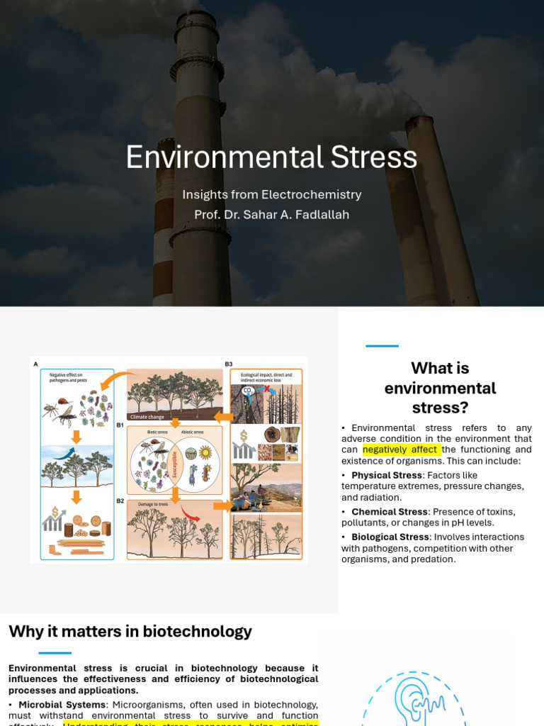 Environmental Stress in Biotechnology | PDF | Electrochemistry | Biosensor