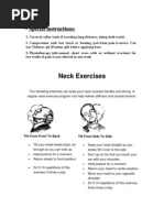 Occipital Neuralgia Exercise Plan | PDF