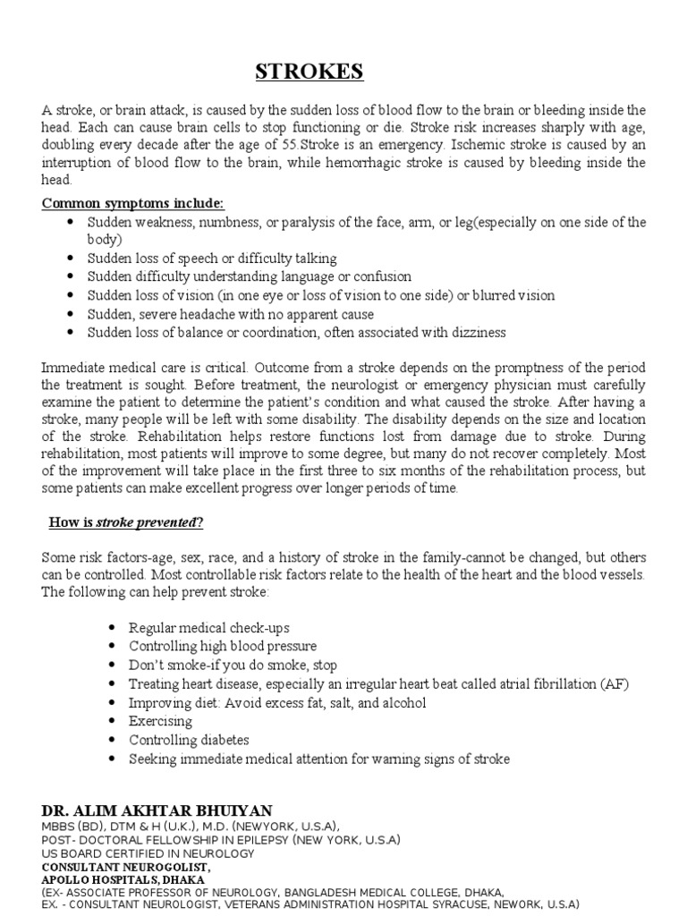 Strokes | PDF | Stroke | Neurology