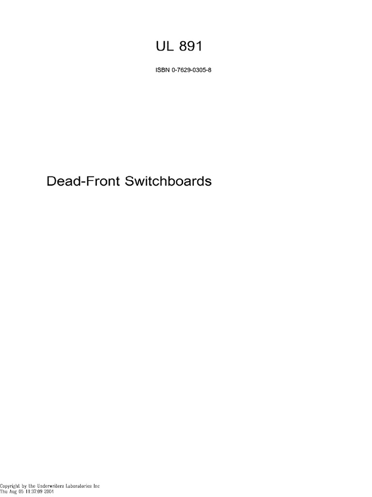 Ul 891-1998 | PDF