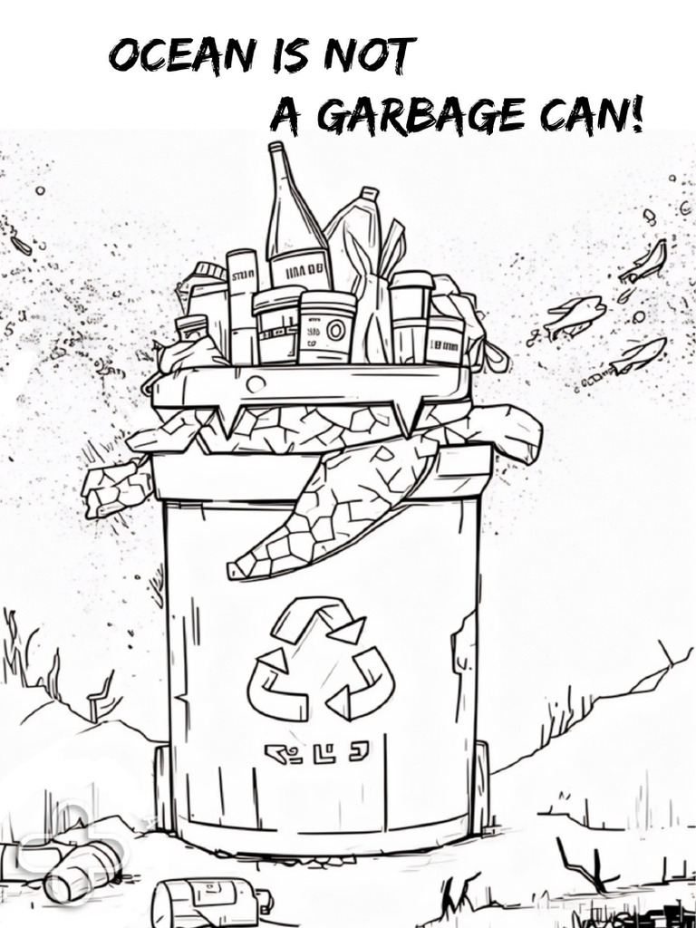 Genvi Drawing Poster " Ocean Is Not A Garbage" | PDF