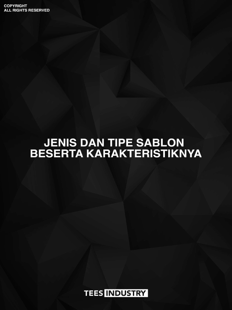 Jenis Sablon Dan Karakteristiknya - Compressed | PDF