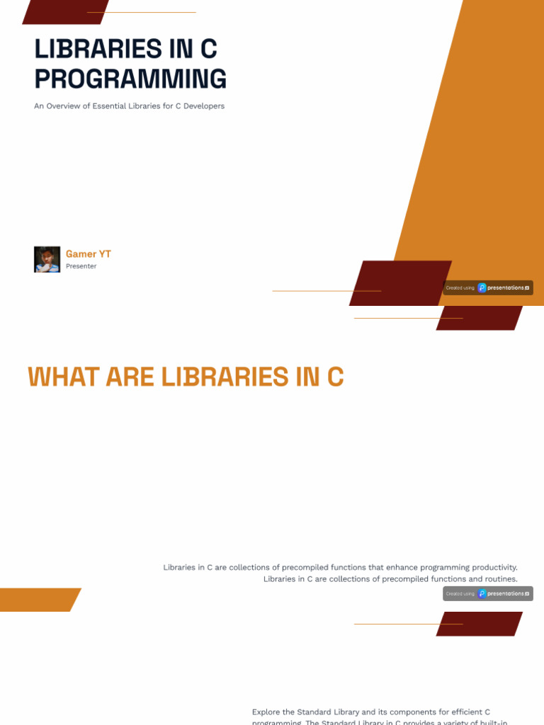 Libraries in Programming in C | PDF