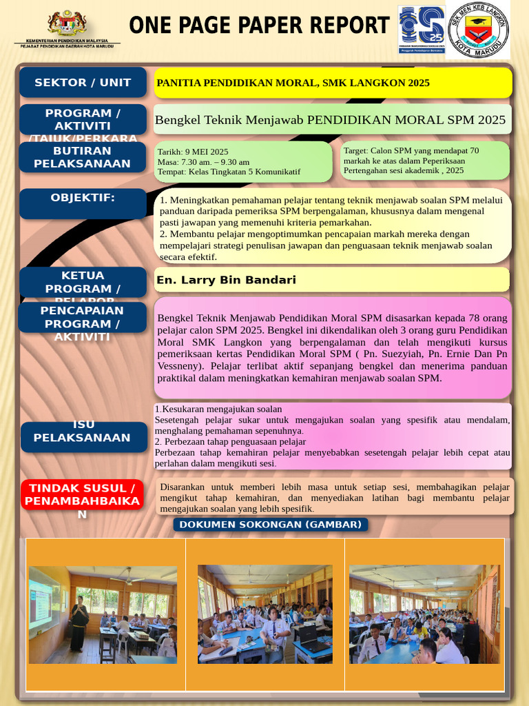 P.Moral - OPPR - Bengkel - SPM 2025 | PDF