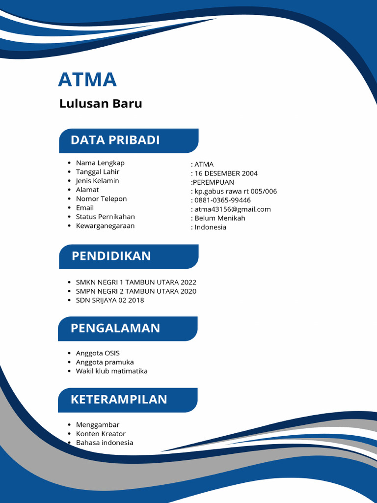 CV Atma | PDF