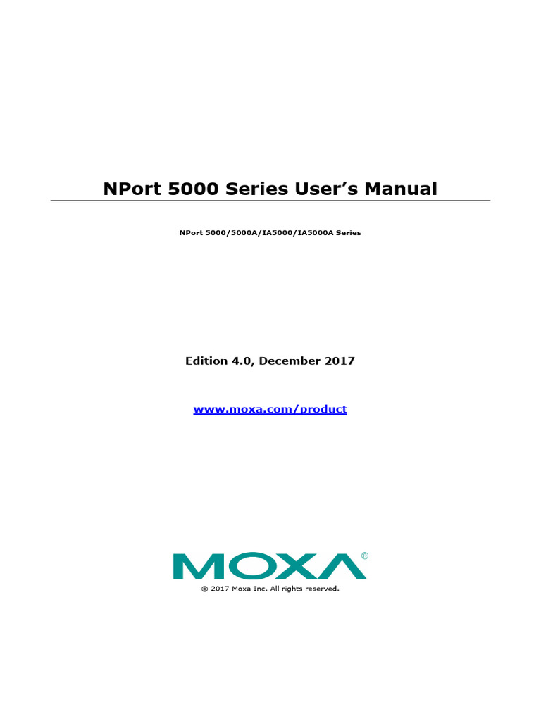 NPort 5000 Series User Manual Guide | PDF | Domain Name System | Ip Address