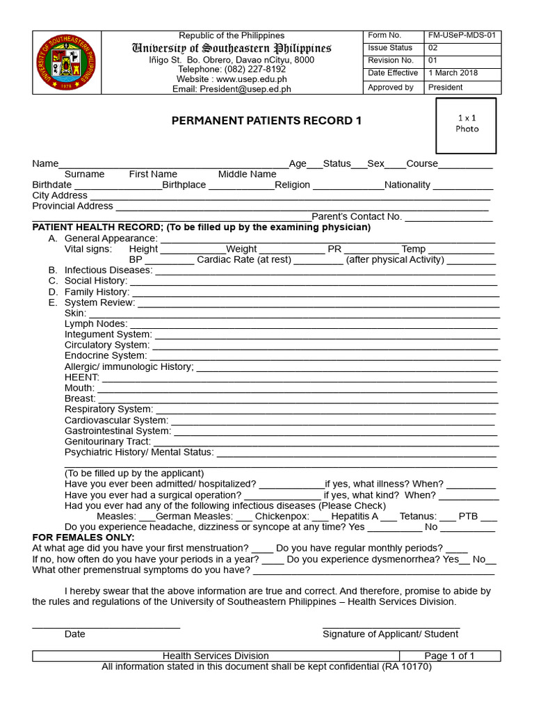 HSD FORMS Medical-Dental | PDF | Dentistry | Periodontology