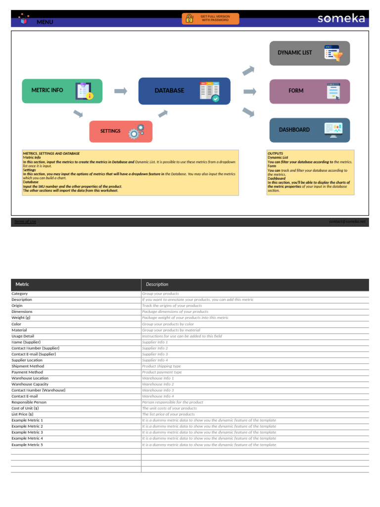 Product Database Excel Template | PDF | Copyright | License