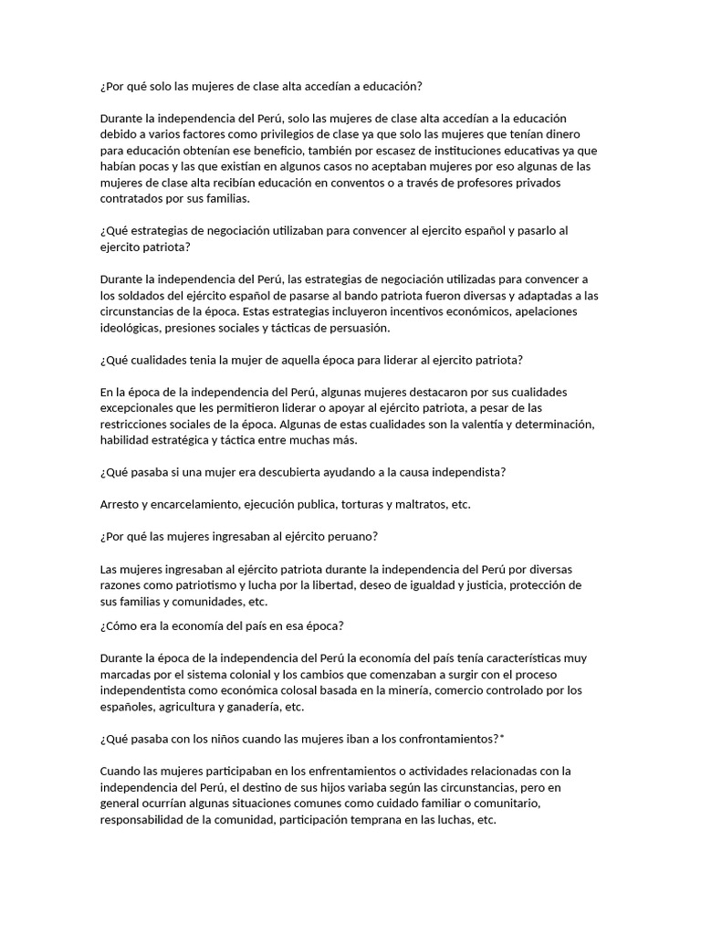 Tarea DPSC | PDF | Perú | Mujer