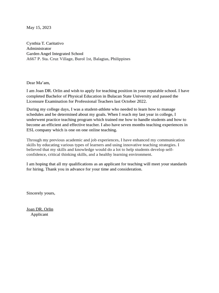 App Letter | PDF