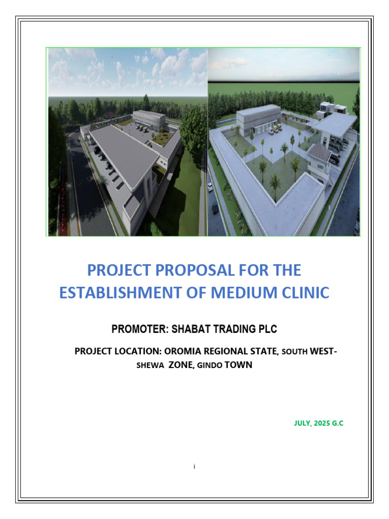 Medium Clinic Project Proposal in Oromia | PDF | Health Care | Hospital