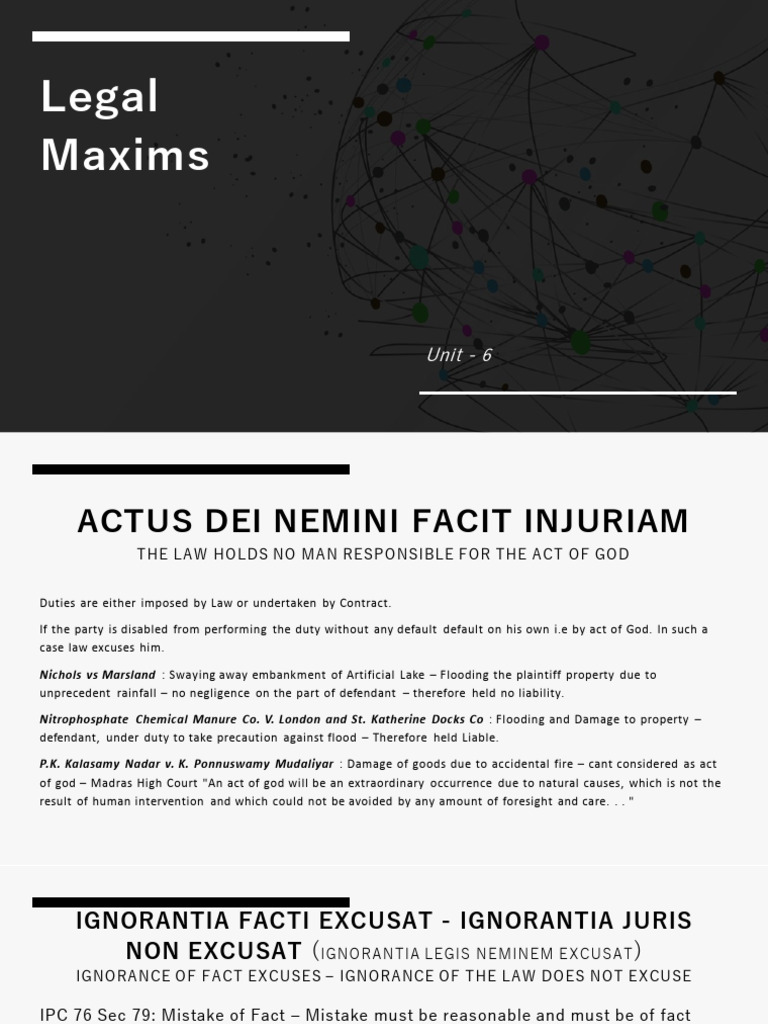 Legal Maxims | PDF | Common Law | Legal Concepts