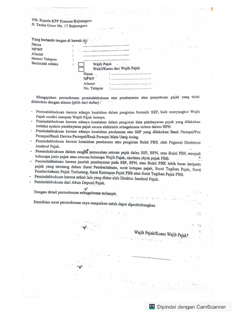 Form Pindah Buku | PDF