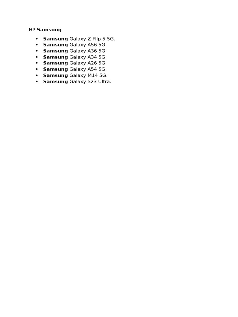 Brosur HP Samsung 2025 Terbaru | PDF