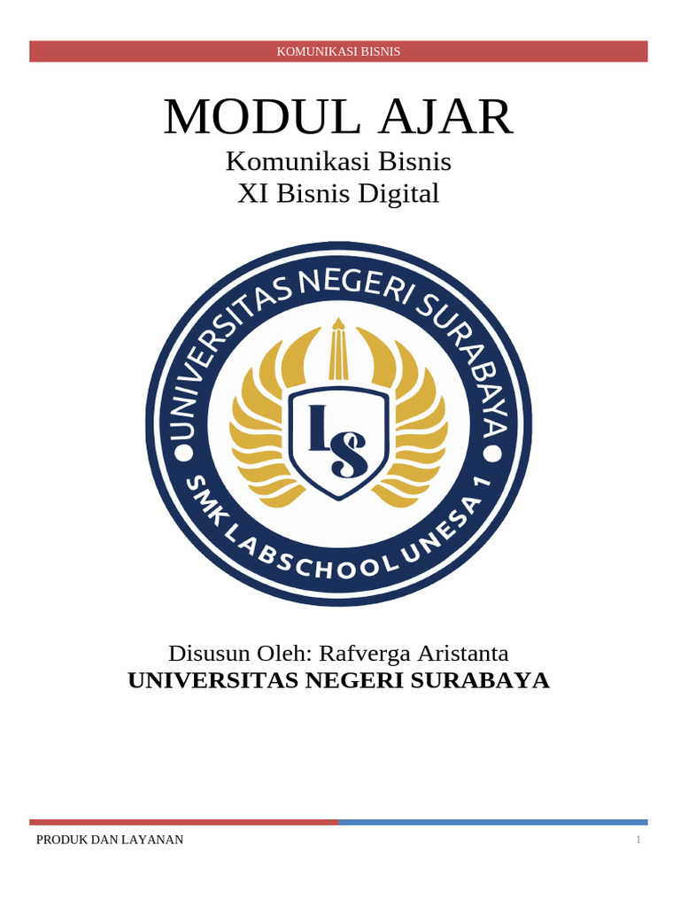 Modul Ajar Produk Dan Pelayanan | PDF