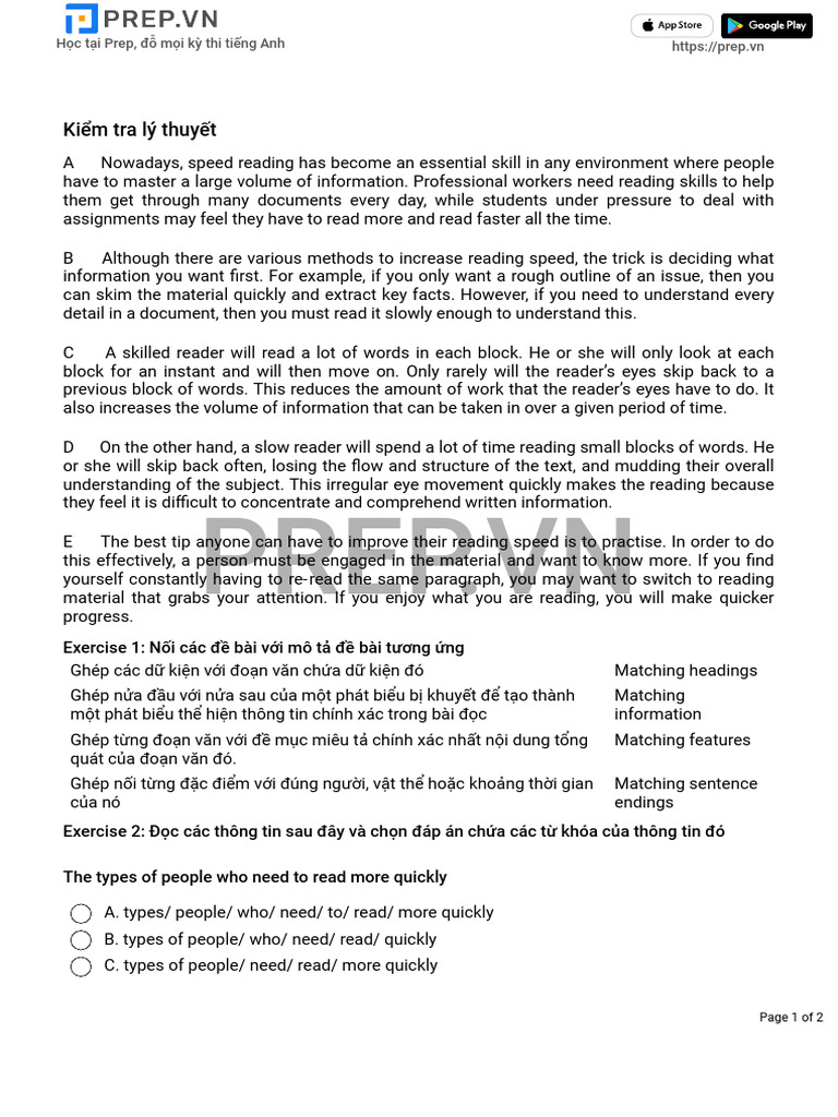 prep.vn__ (33) | PDF | Reading (Process) | Writing