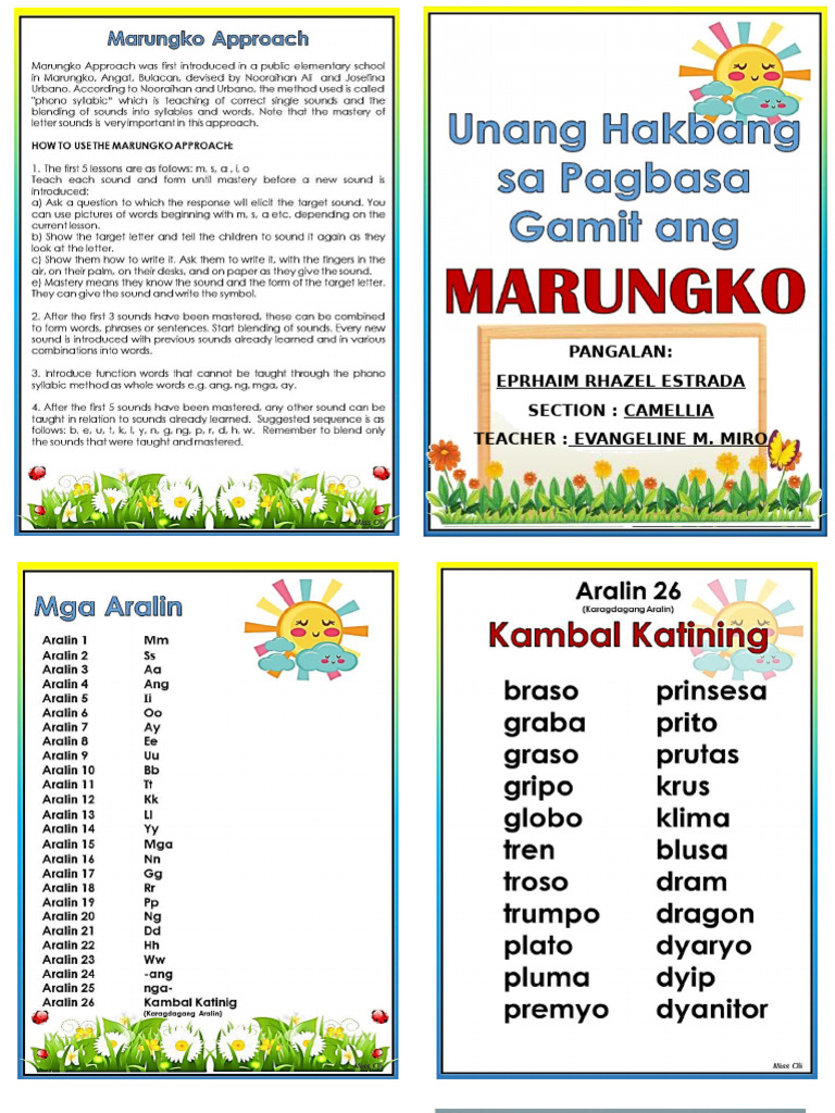 Booklet Pagbasa Fil Eng 1 | PDF