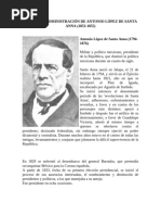 La dictadura de Santa Anna (1853-1855) | PDF | México | Gobierno