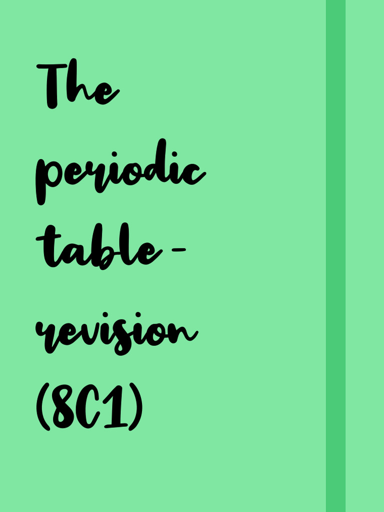 Understanding the Periodic Table Basics | PDF | Periodic Table ...