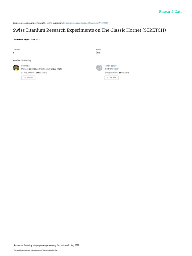 ICAF2023 Paper Main Field Muller Rosario Barter Figliolino STRETCH | PDF | Fracture | Fatigue ...