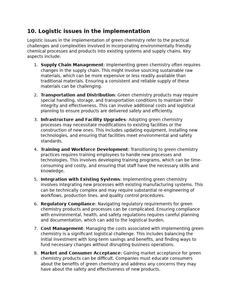 Logistic Issues in The Implementation | PDF | Logistics | Supply Chain
